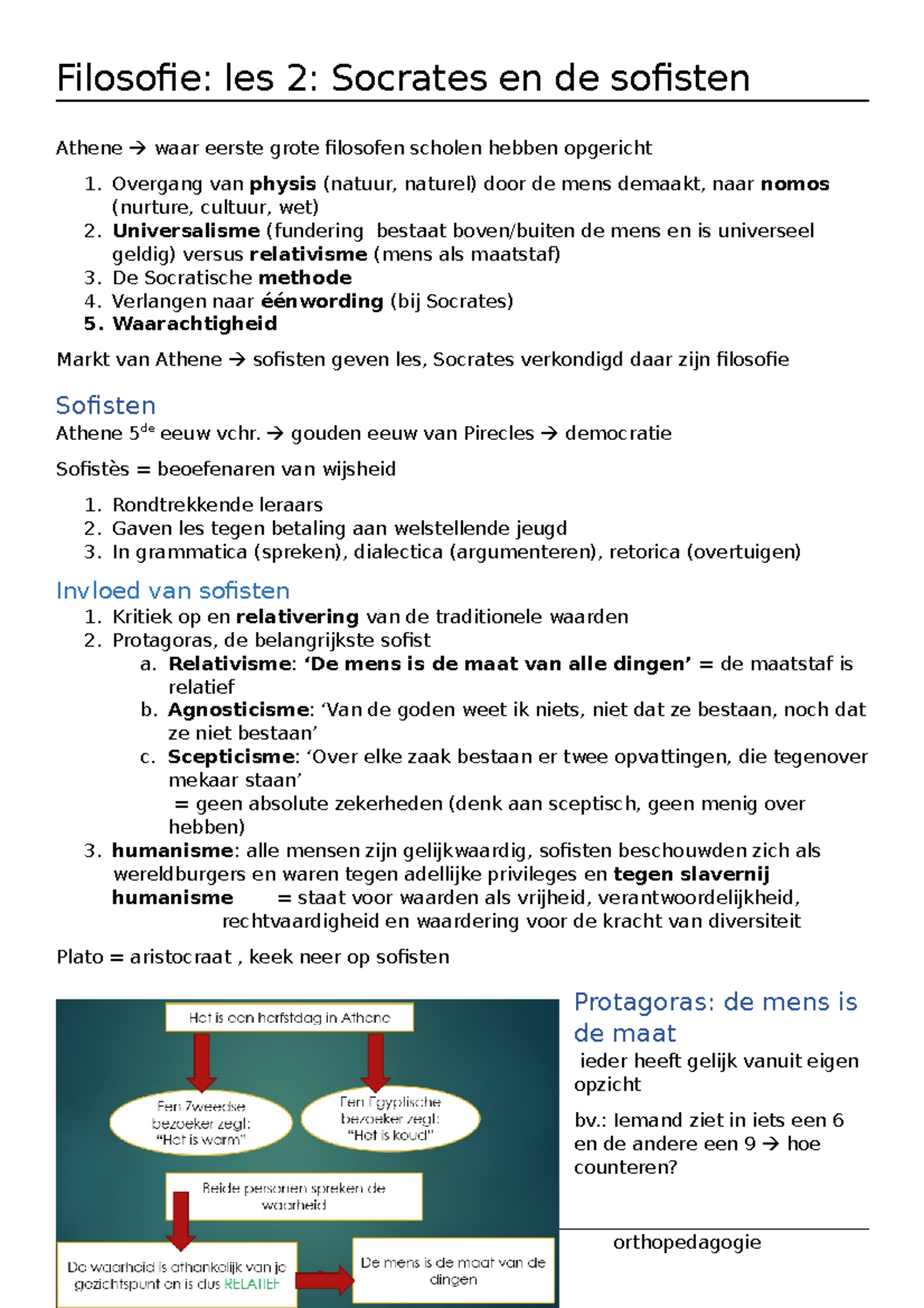 Filosofie les 2: Socrates en de sofisten - Filosofie: les 2: Socrates ...