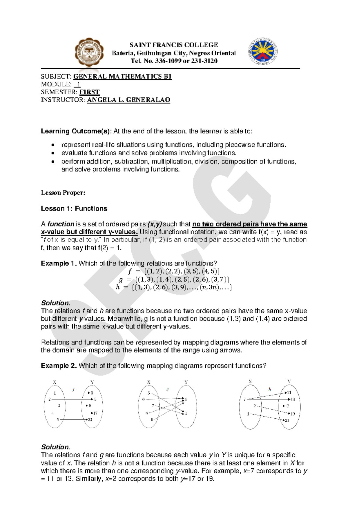 SFC GEN MATH M1 - Help you understand more about mathematics involving interest and function ...