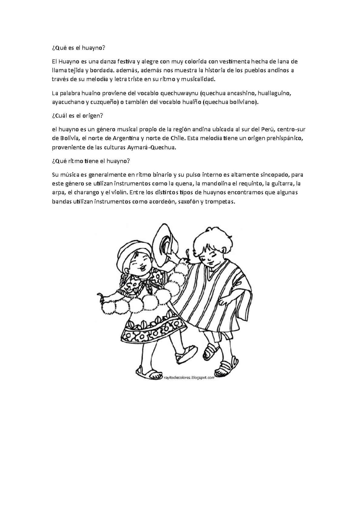 Qué es el huayno y características de la musicalidad - ¿Qué es el ...