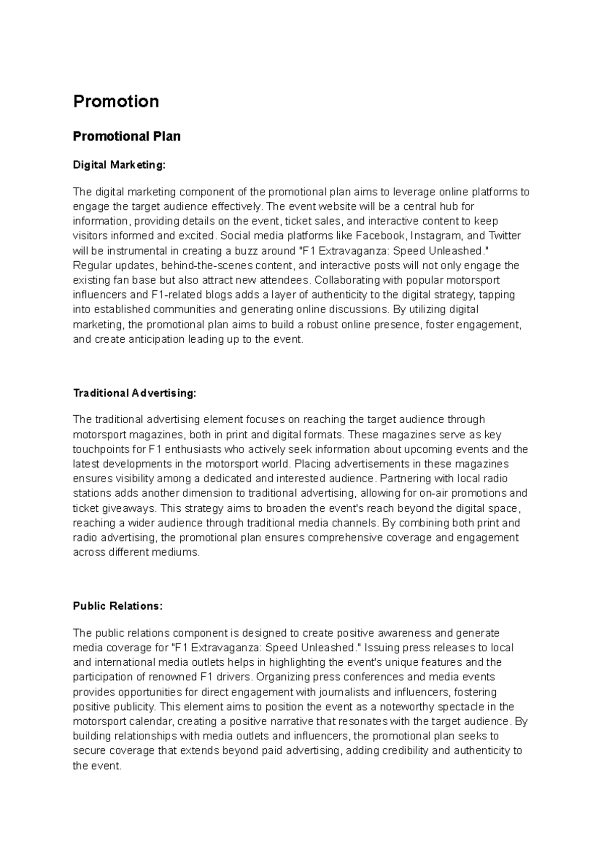 sport (SPORT 2020/07) - Promotion Promotional Plan Digital Marketing ...