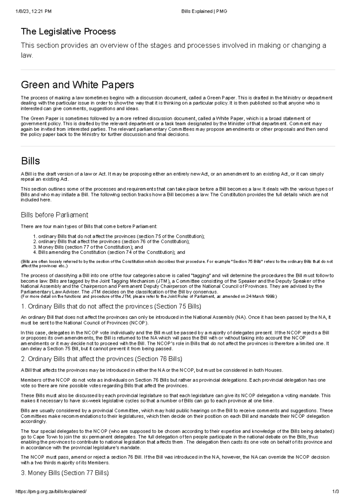 Bills Explained PMG - 1/8/23, 12:21 PM Bills Explained | PMG pmg.org ...
