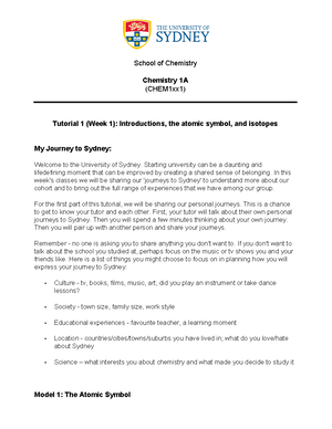 Tutorial 06 - worksheets - School of Chemistry Fundamentals of ...