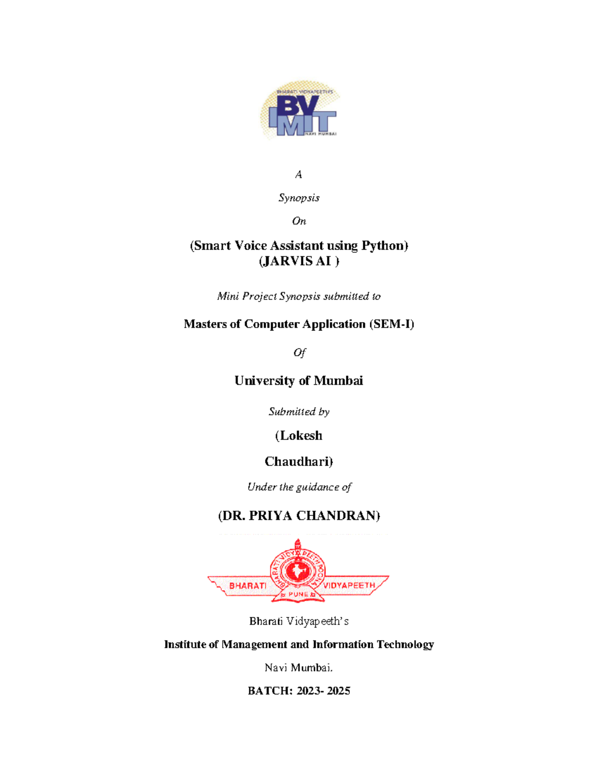 Voice assistant using python- lokesh - A Synopsis On (Smart Voice ...