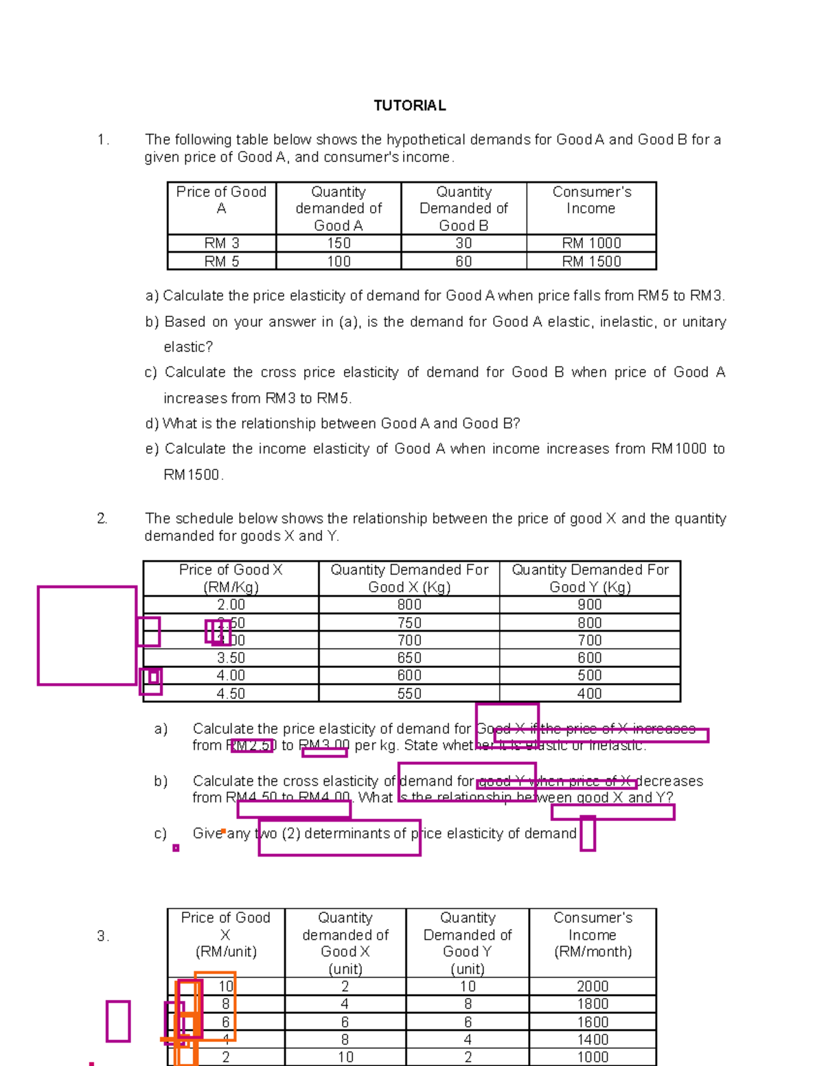 Tutorial Chapter 4 fundamentals of economic - TUTORIAL The following ...
