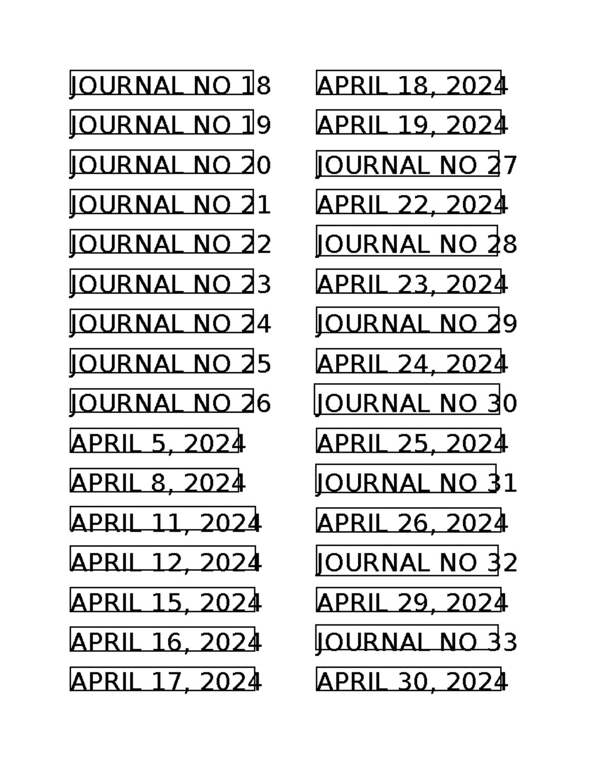 Journal NO 11 - JOURNAL NO JOURNAL NO JOURNAL NO JOURNAL NO JOURNAL NO ...