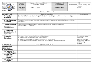 Daily Lesson PLAN IN UCSP Agents OF Socialization DAY 2 - School ...