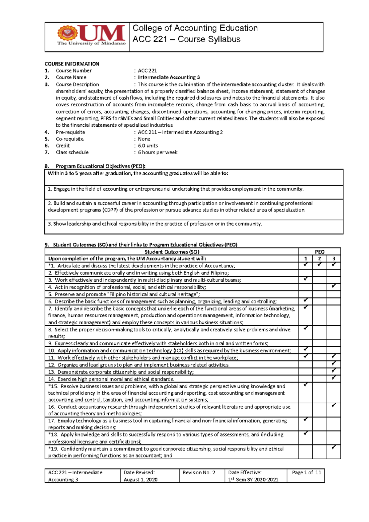 ACC 221 Intermediate Acctg 3 - Rev. 2 1st Sem SY 2020-2021 - ACC 221 ...