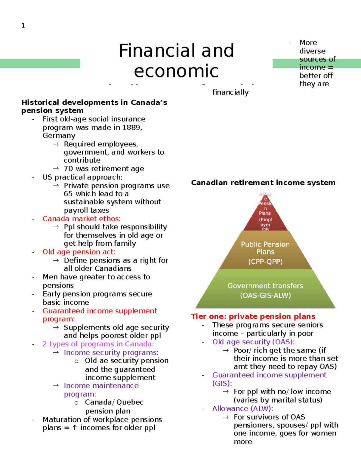 7. Financial and Economic Challenges for Old People - 1 Historical ...