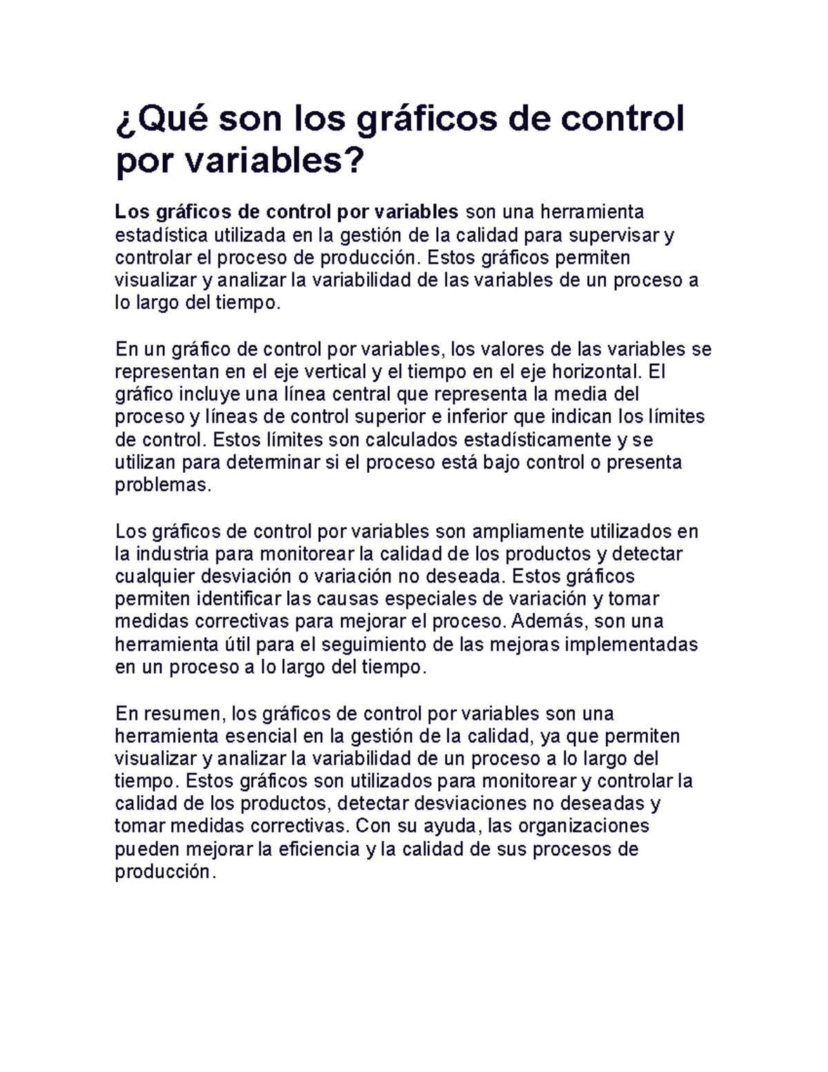 Qué son los gráficos de control por variables - ¿Qué son los gráficos ...
