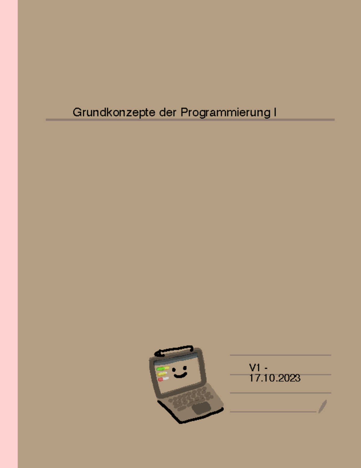 Grundkonzepte der Programmierung I - = - ####### Algorithmus und Programm: Was ist Informatik ...
