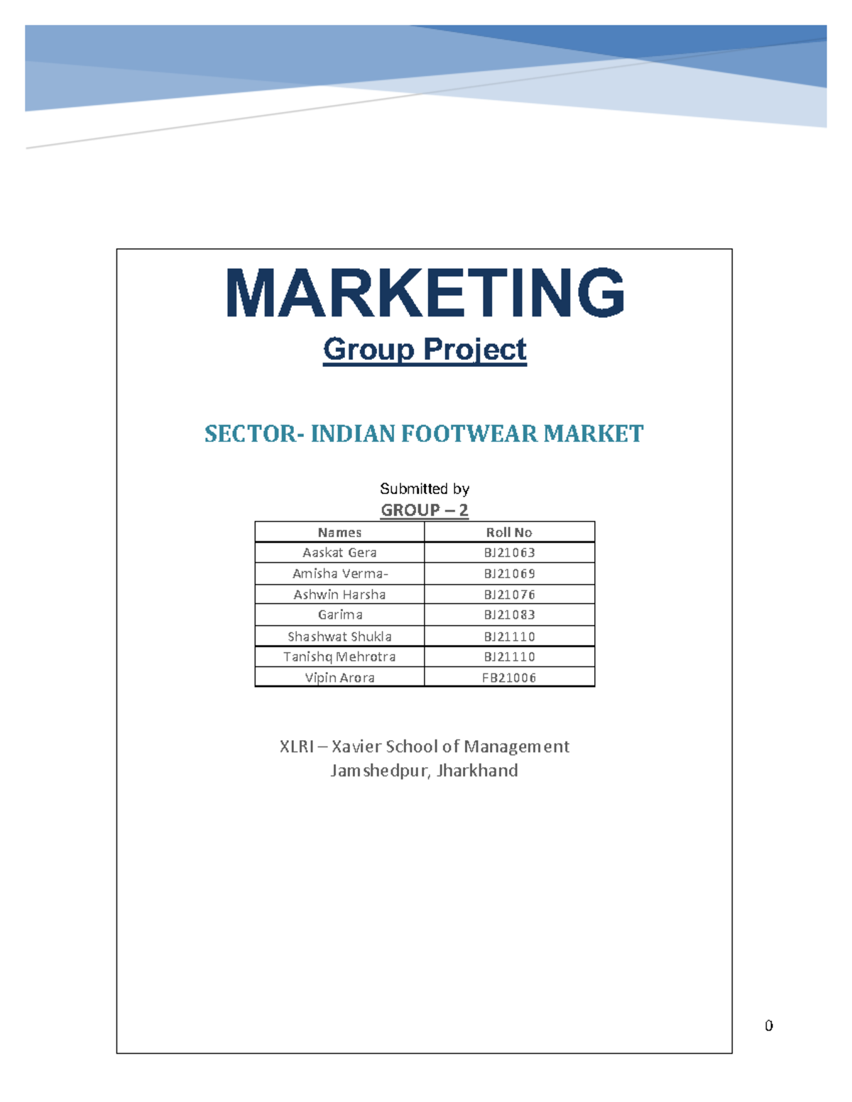 Marketing project 101 V3 - MARKETING Group Project **SECTOR- INDIAN ...