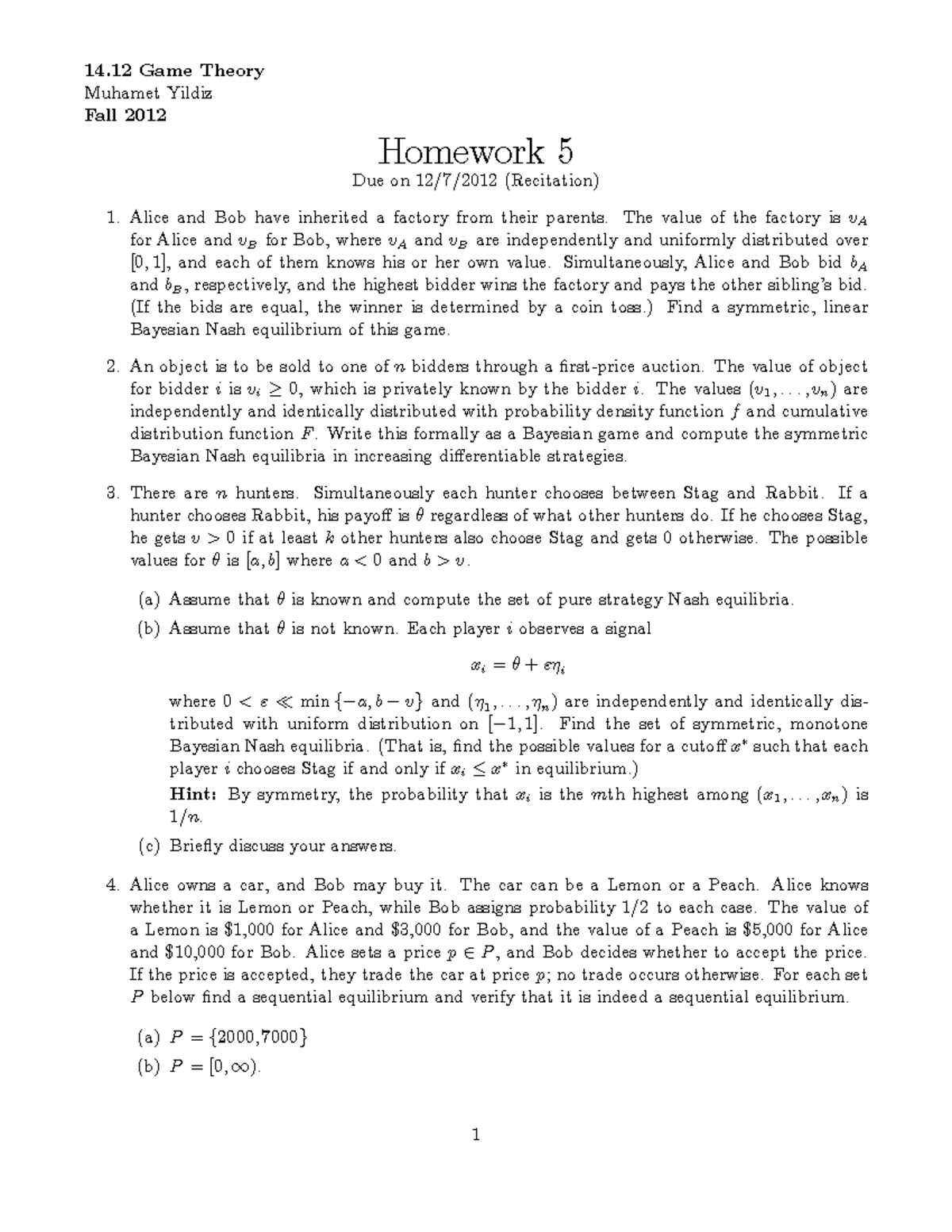 8b2fb653beb3051314806 bbf65ae3a86 MIT14 12F12 pset5 - 14 Game Theory ...