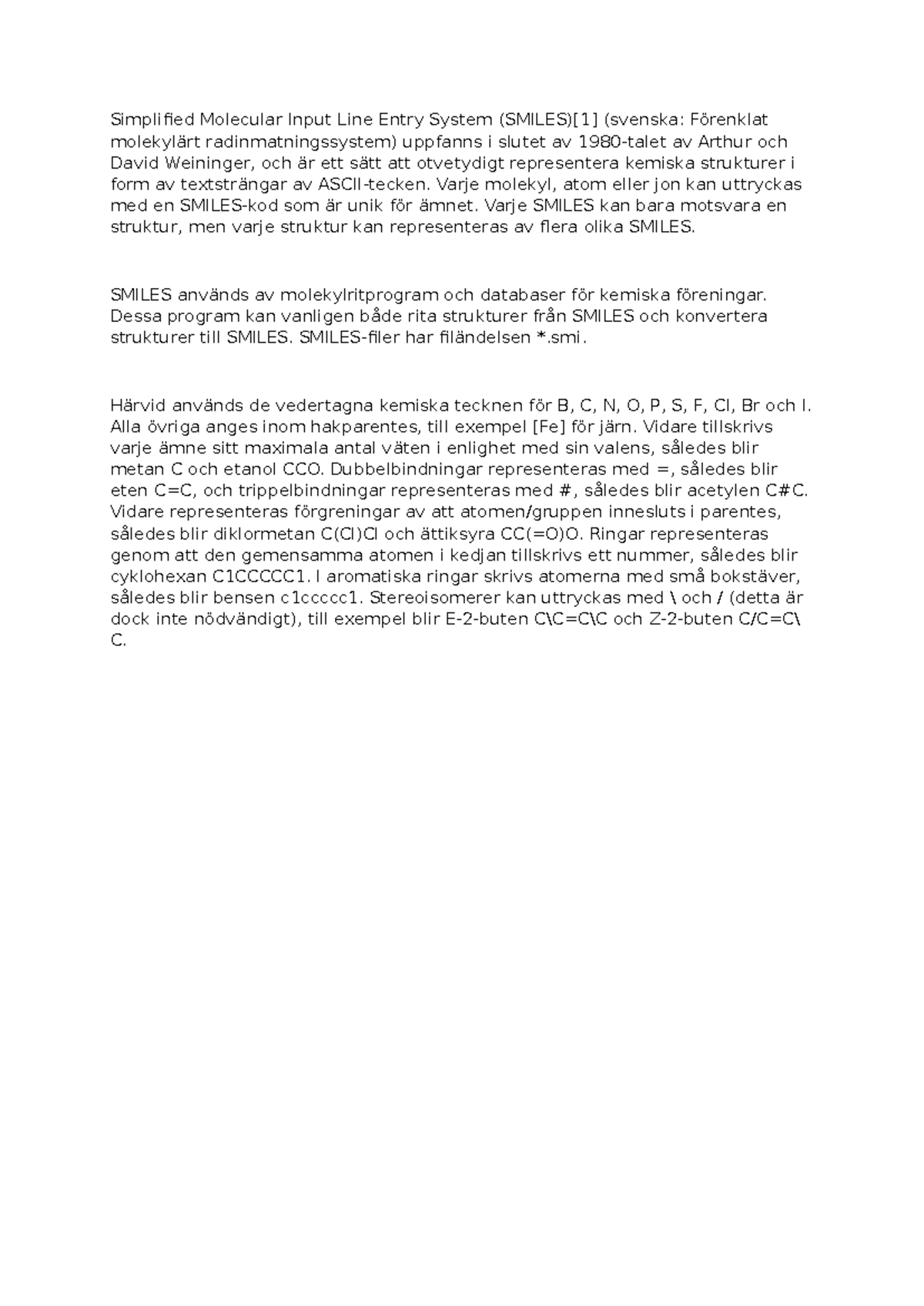 Simplified Molecular Input Line Entry Specification - Simplified ...