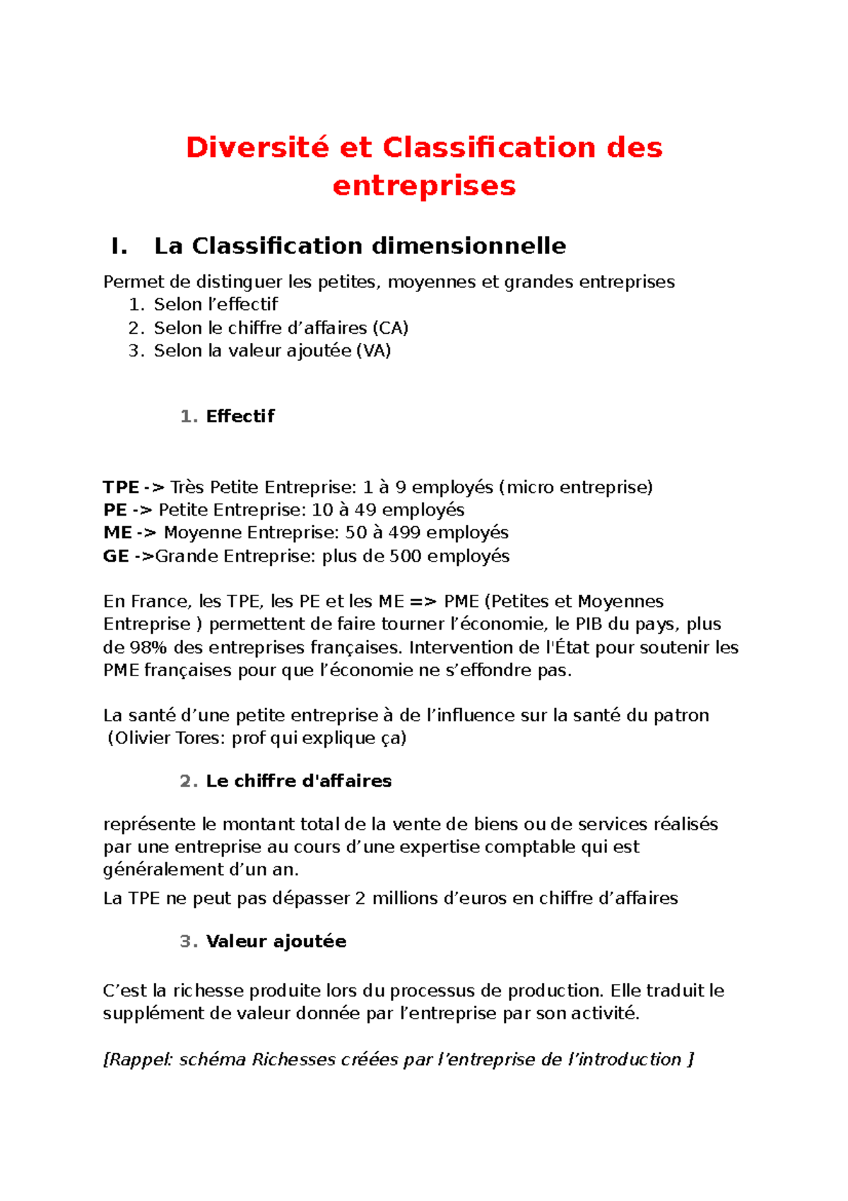 Chapitre 4 - Note cours chap 4 - Diversité et Classification des ...