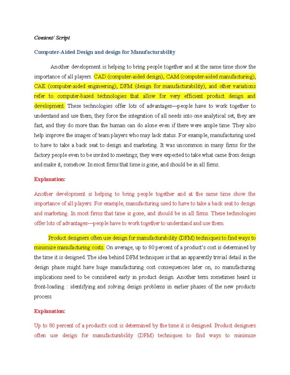 Content-script-prodma - Content/ Script Computer-Aided Design and design for Manufacturability ...