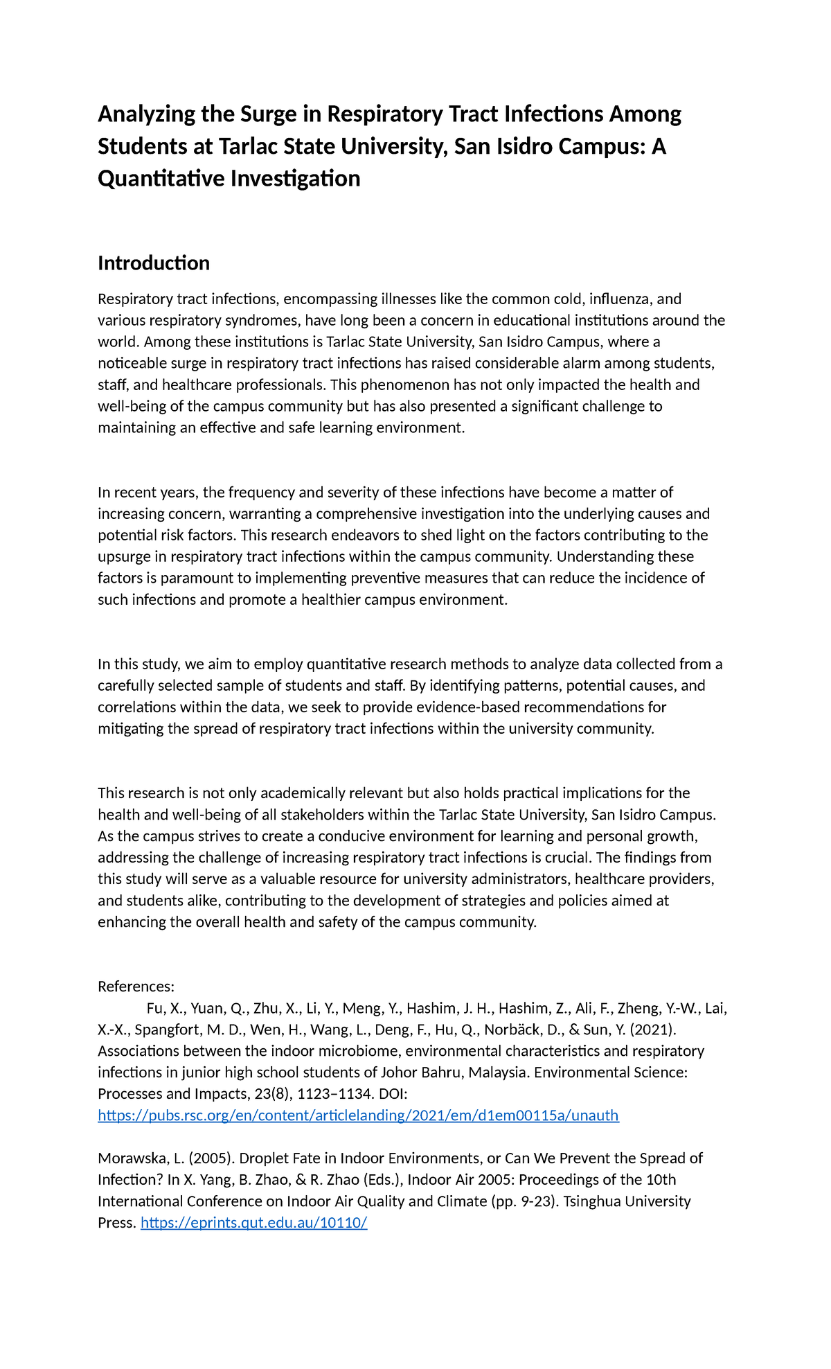 Analyzing the Surge in Respiratory Tract Infections Among Students at ...