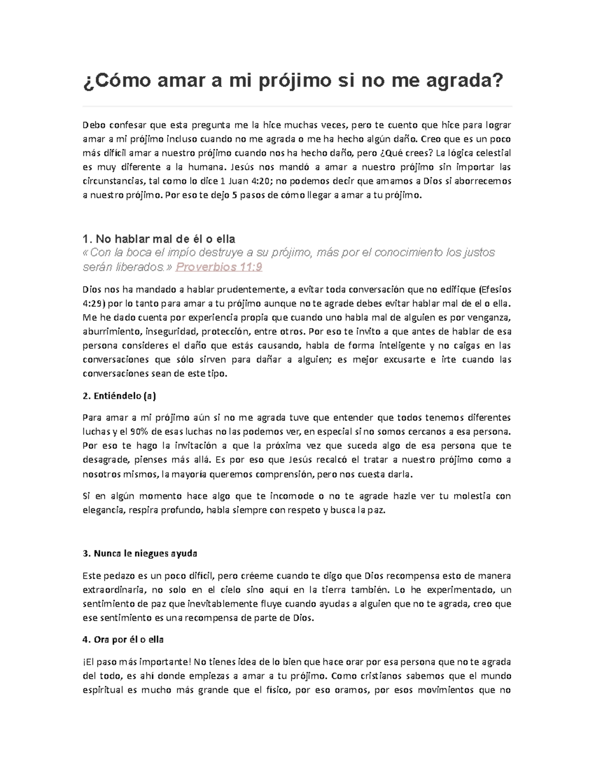 Cómo querer a mi prójimo - ¿Cómo amar a mi prójimo si no me agrada ...