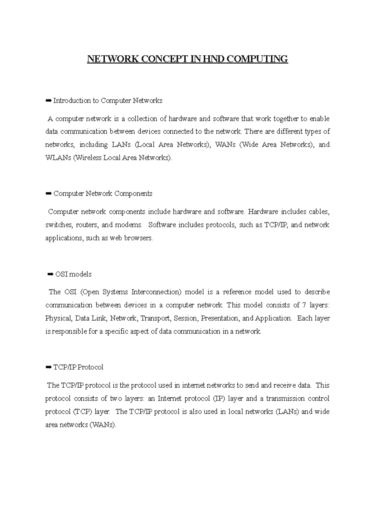 Network Concept In HND Computing - NETWORK CONCEPT IN HND COMPUTING ️ ...