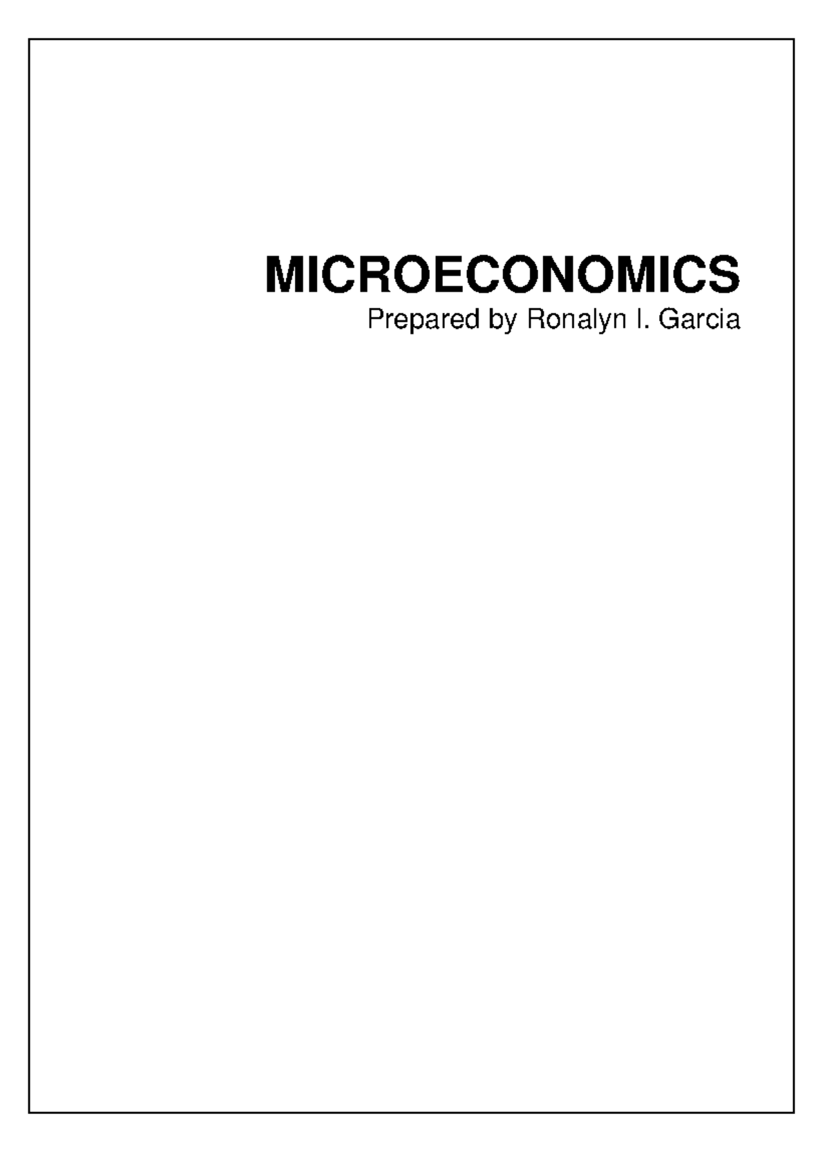 Demand- Supply- Equilibrium - MICROECONOMICS Prepared by Ronalyn I ...