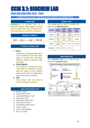 Pre-lab Biochem - pH and buffer solution - PRE-LAB pH Measurement and Buffer Preparation - Studocu