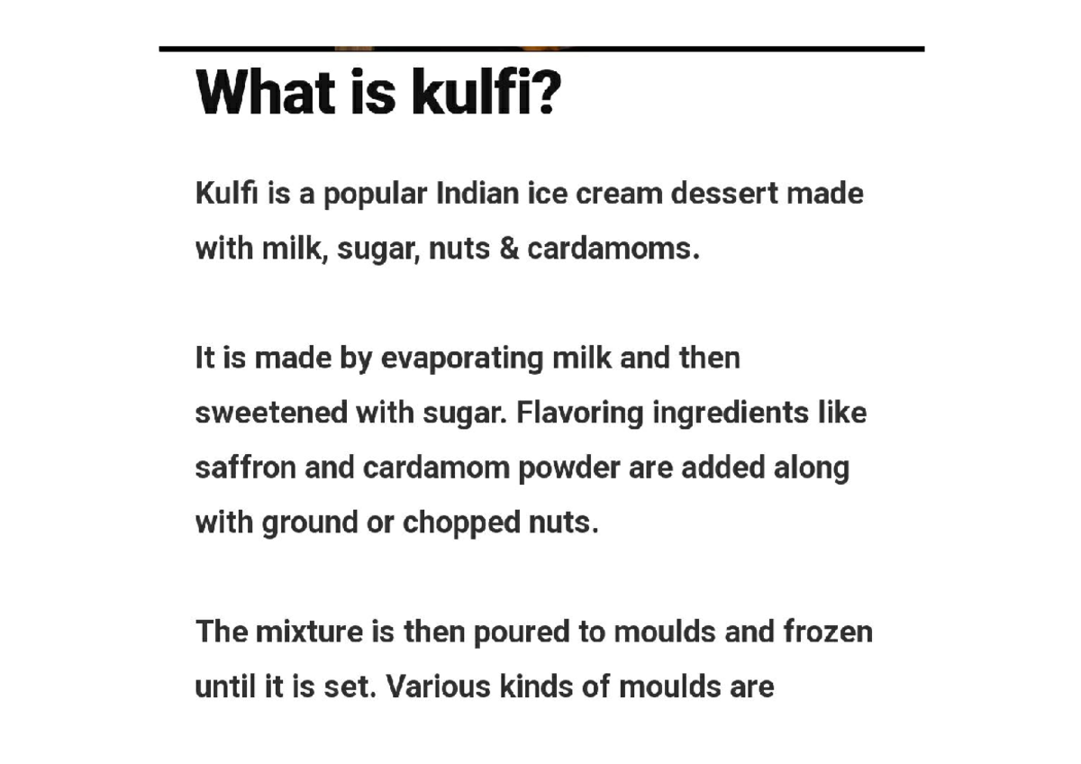 Module 5 - Frozen Dairy Product - Kulfi - Food Safety And Quality ...