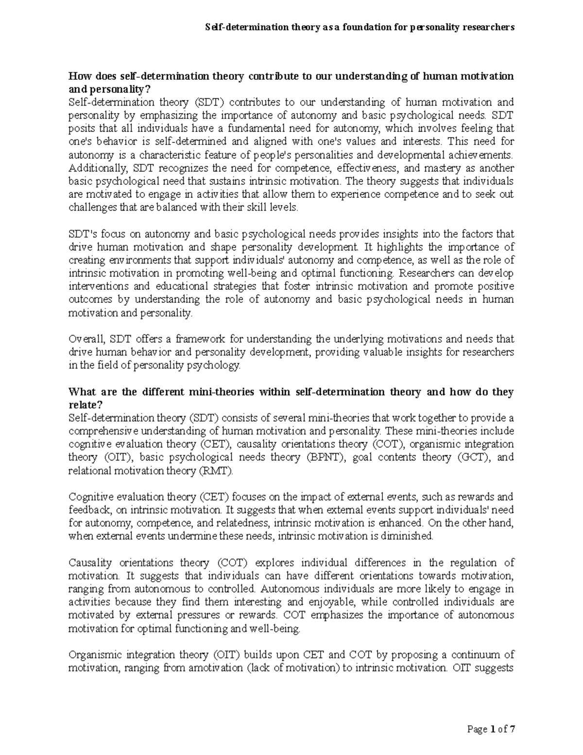 Sheldon and Prentice 2017 - How does self-determination theory ...