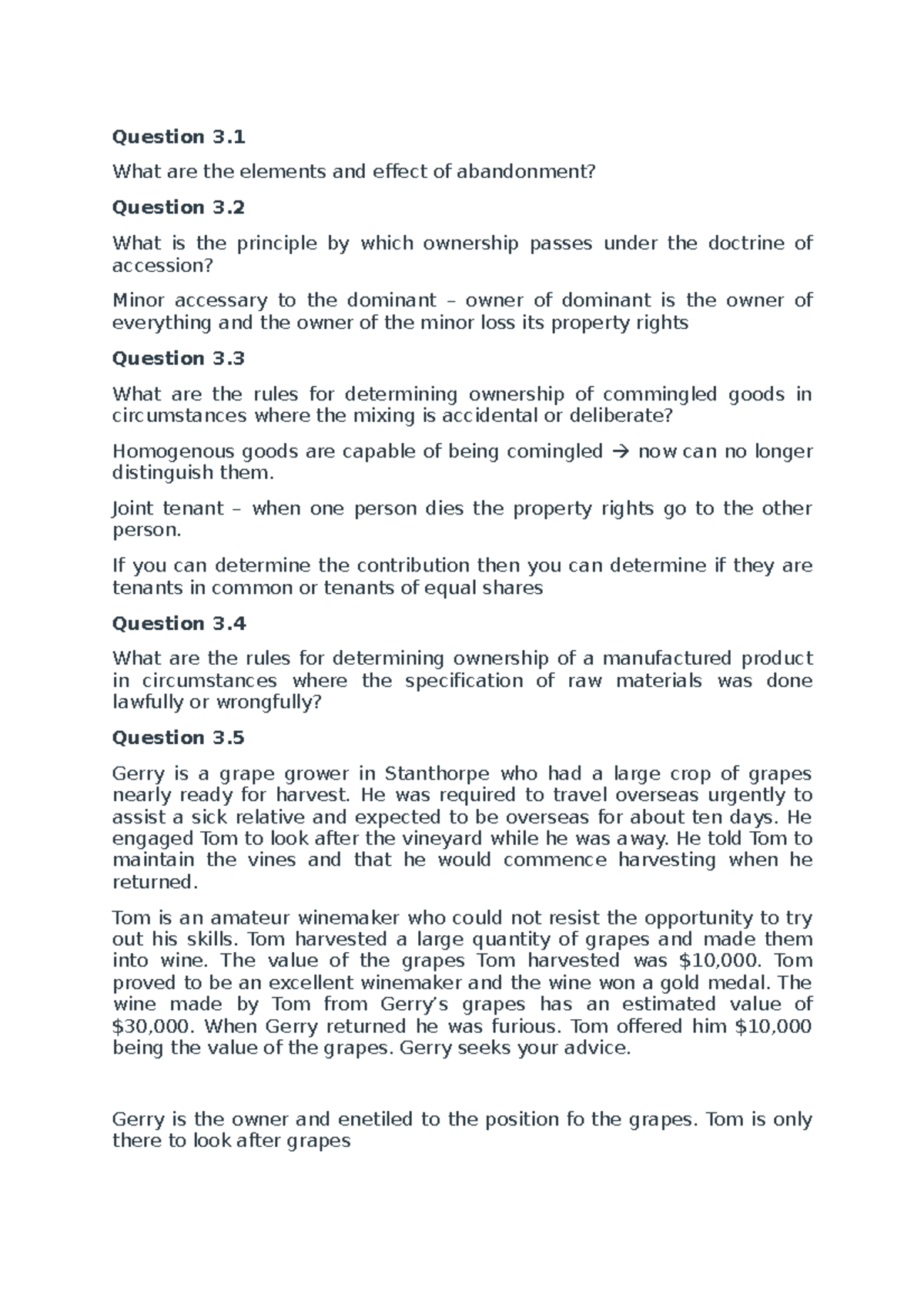 Llb204 week 3 tutorial - notes - Question 3. What are the elements and ...