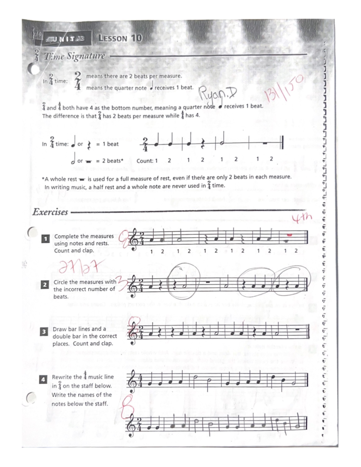 2 means there are 2 beats per measure - Studocu