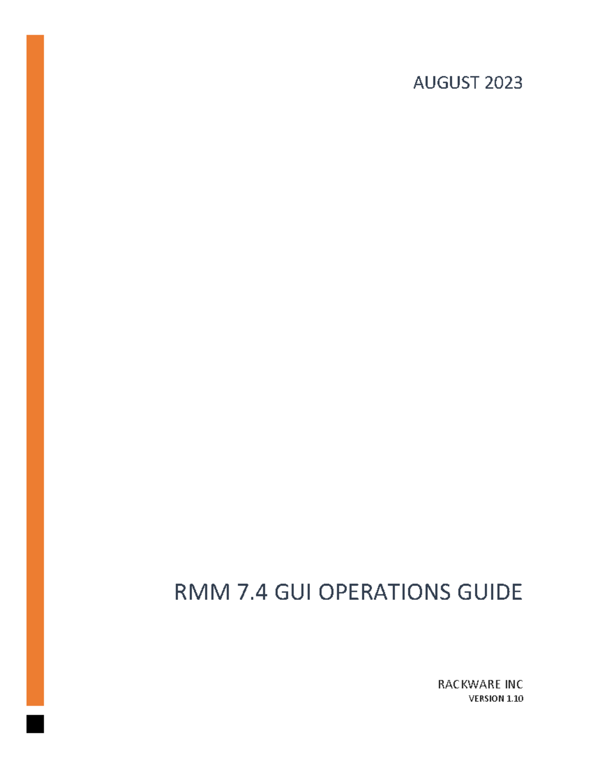 RMM 7.4 GUI Operations Guide v1.10 - RMM 7 GUI OPERATIONS GUIDE ...