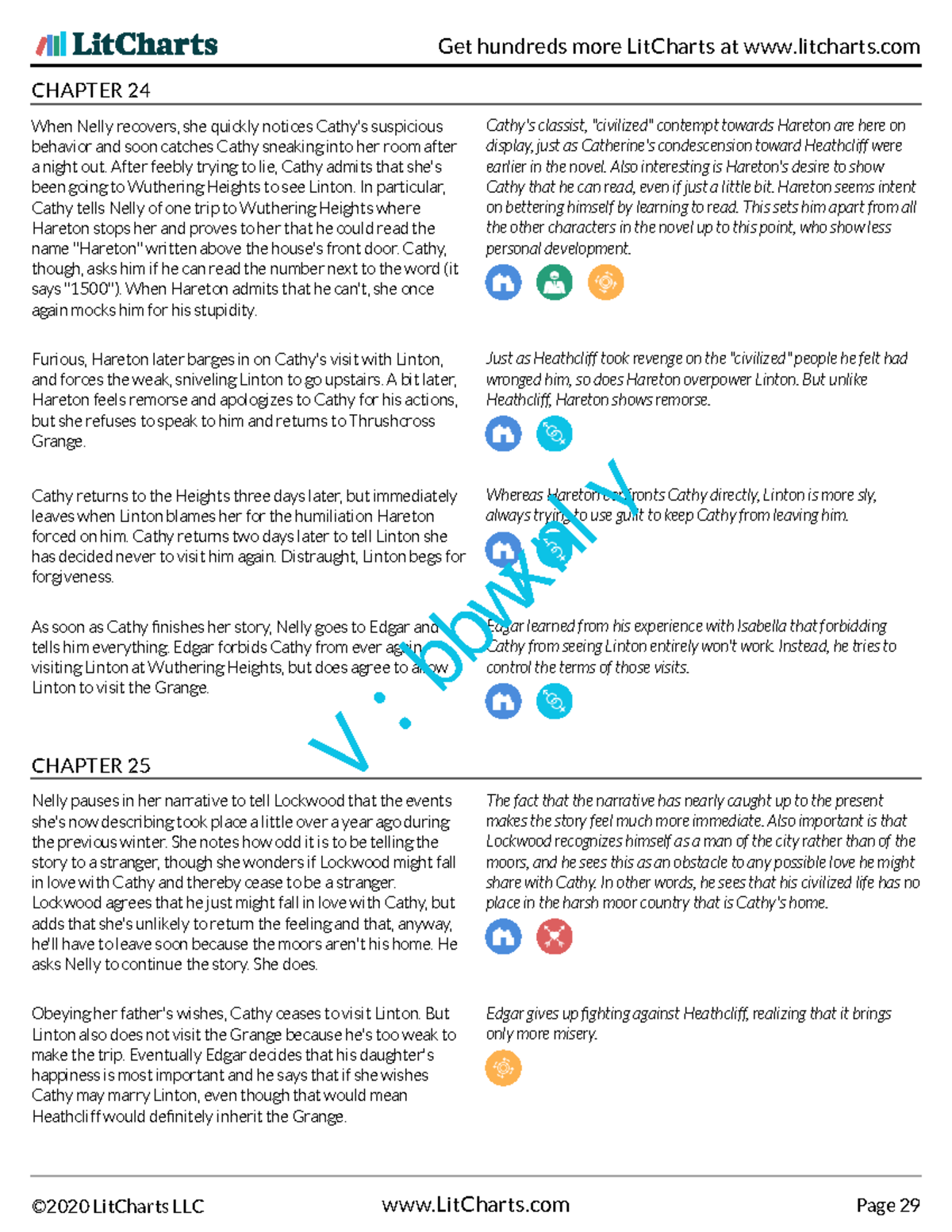Wuthering-Heights-Lit Chart (3) 29 - CHAPTER 24 When Nelly recovers ...