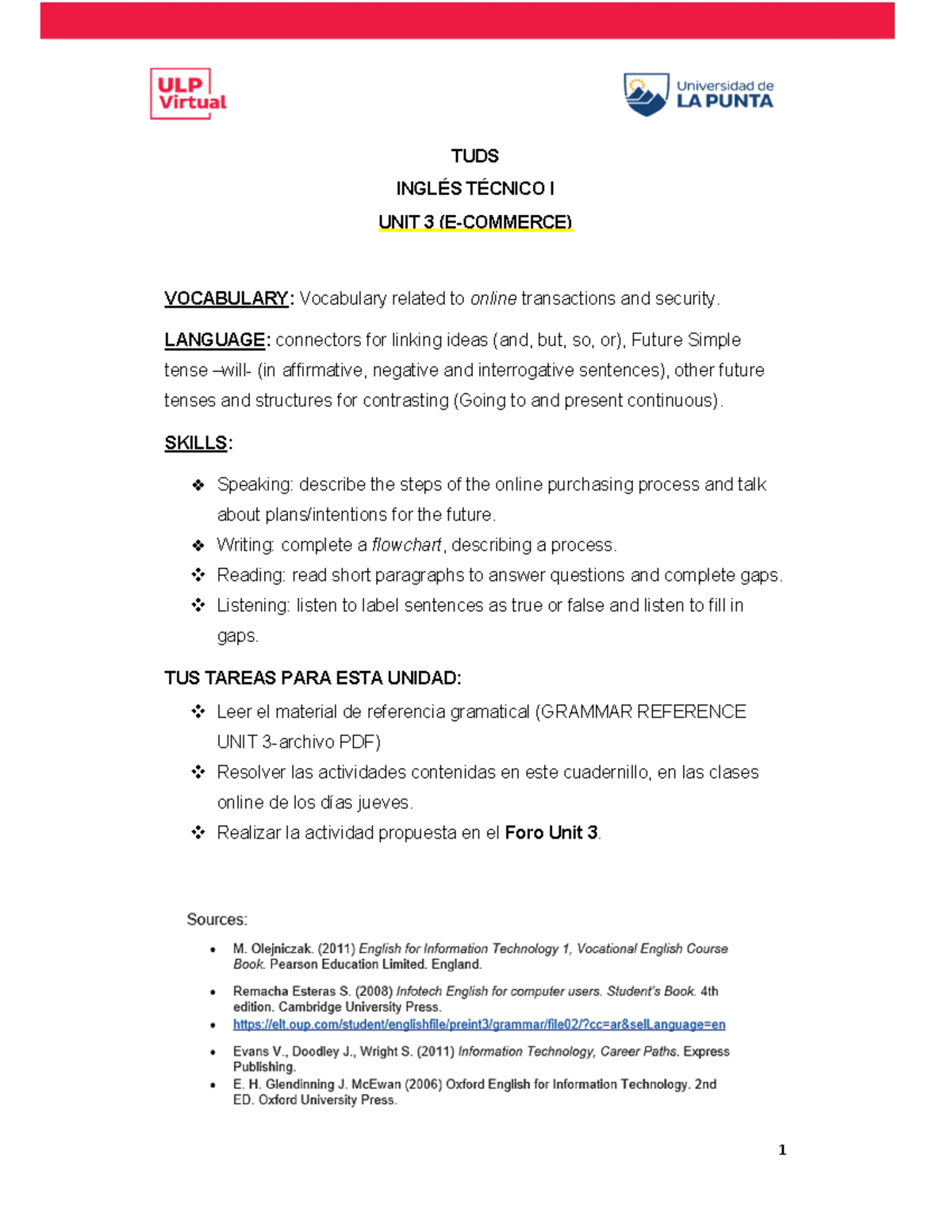 UNIT 3 - tp3 2 parte - TUDS INGLÉS TÉCNICO I UNIT 3 (E-COMMERCE) VOCABULARY: Vocabulary related ...