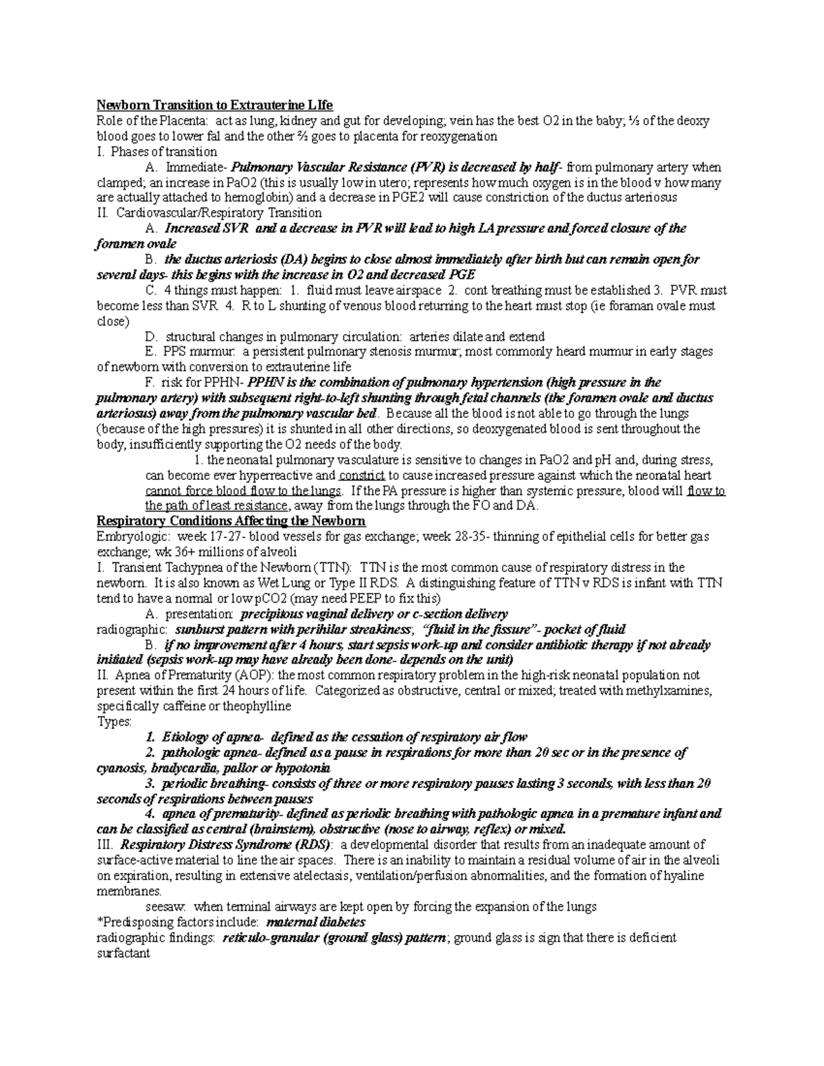 Maternity RNC 3 - This study guide is for the OB / NICU portion or to ...