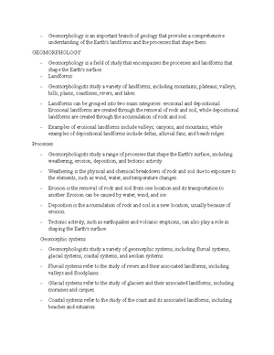 Geology Notes 5 - Formation and change of properties of rocks and ...