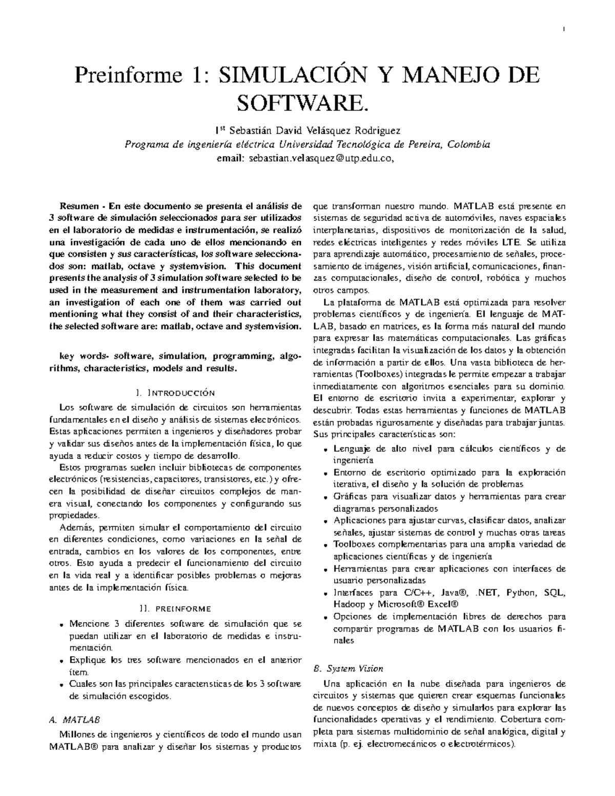Preinforme 1 lab medidas - 1 Preinforme 1: SIMULACI ́ON Y MANEJO DE ...