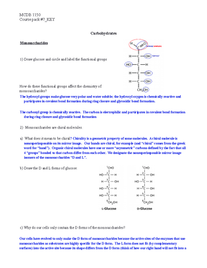 Unit 4: Carbohydrates - MCDB 1150 - CU Boulder - Studocu