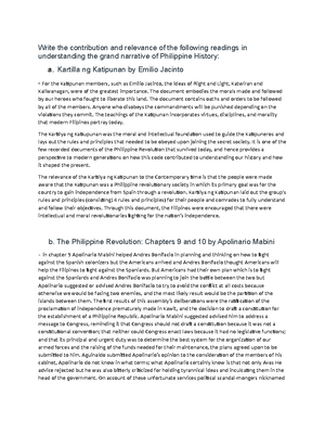 Activity 2 - JUST A GUIDE - Philippine History and Culture - OLFU - Studocu