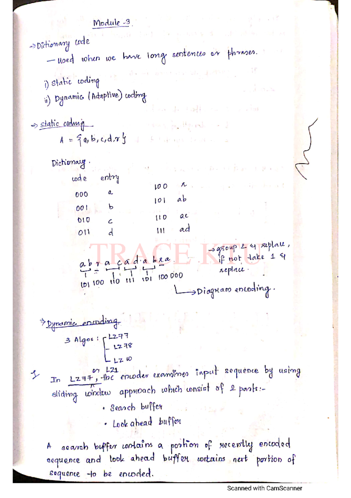 Compression mod 3,4,5 - Complete Notes- Both Written and PDF Question ...