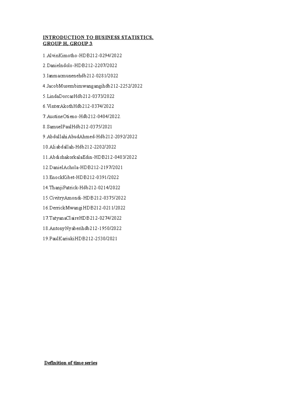 Introduction TO Business Statistics-1 - INTRODUCTION TO BUSINESS ...