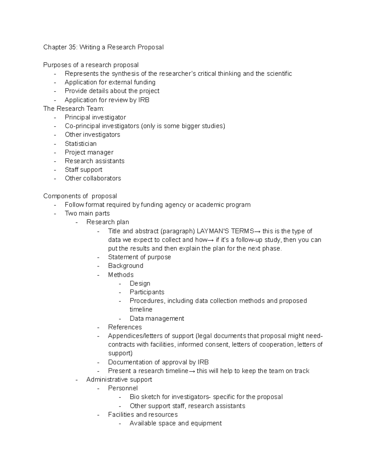 Research - Research proposal - Chapter 35: Writing a Research Proposal ...