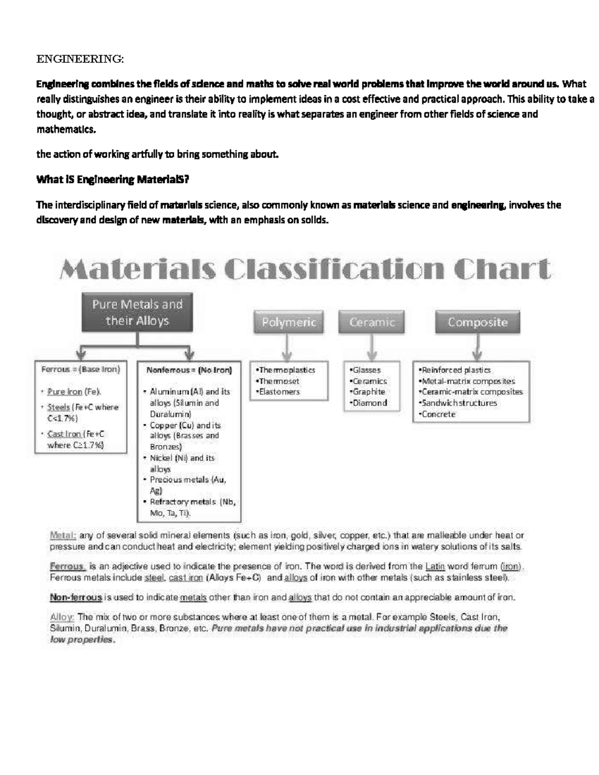 1.Eng. Material Classification-1 - ENGINEERING: Ceramics: Inorganic ...