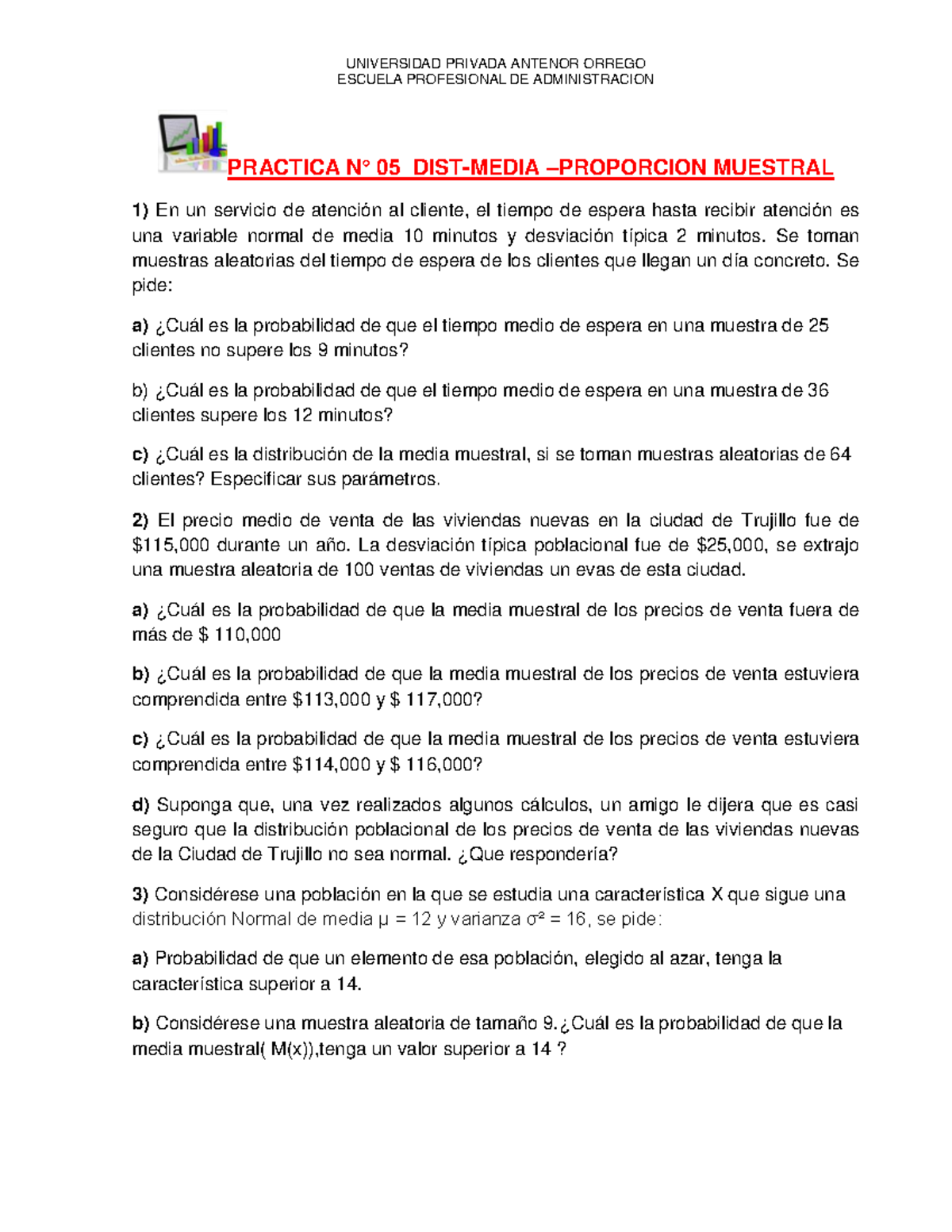 Practica+N%C2%B0+05 Media Proporc Decisio Semana+05 - Estadística ...