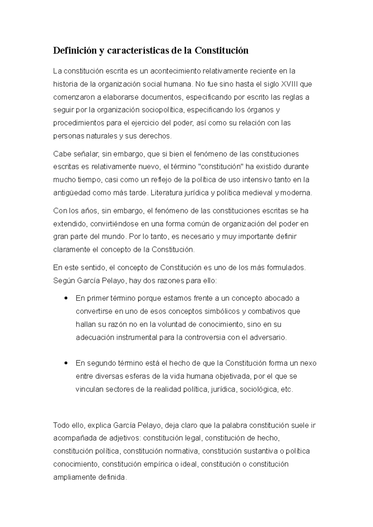 Definición y características de la Constitución - Definición y ...