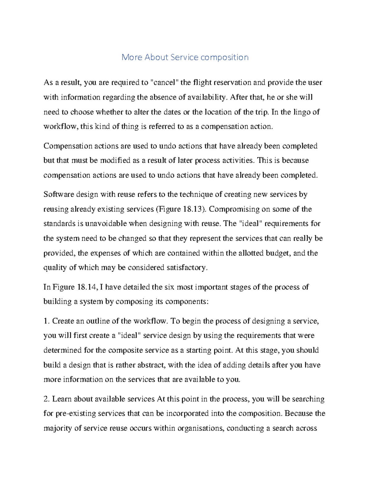 More About Service composition - After that, he or she will need to choose whether to alter the ...