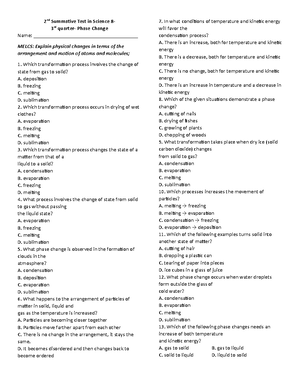 Science 8 Quarter 4 Reviewer - Science 8 Quarter 4 Reviewer Topic 1 ...