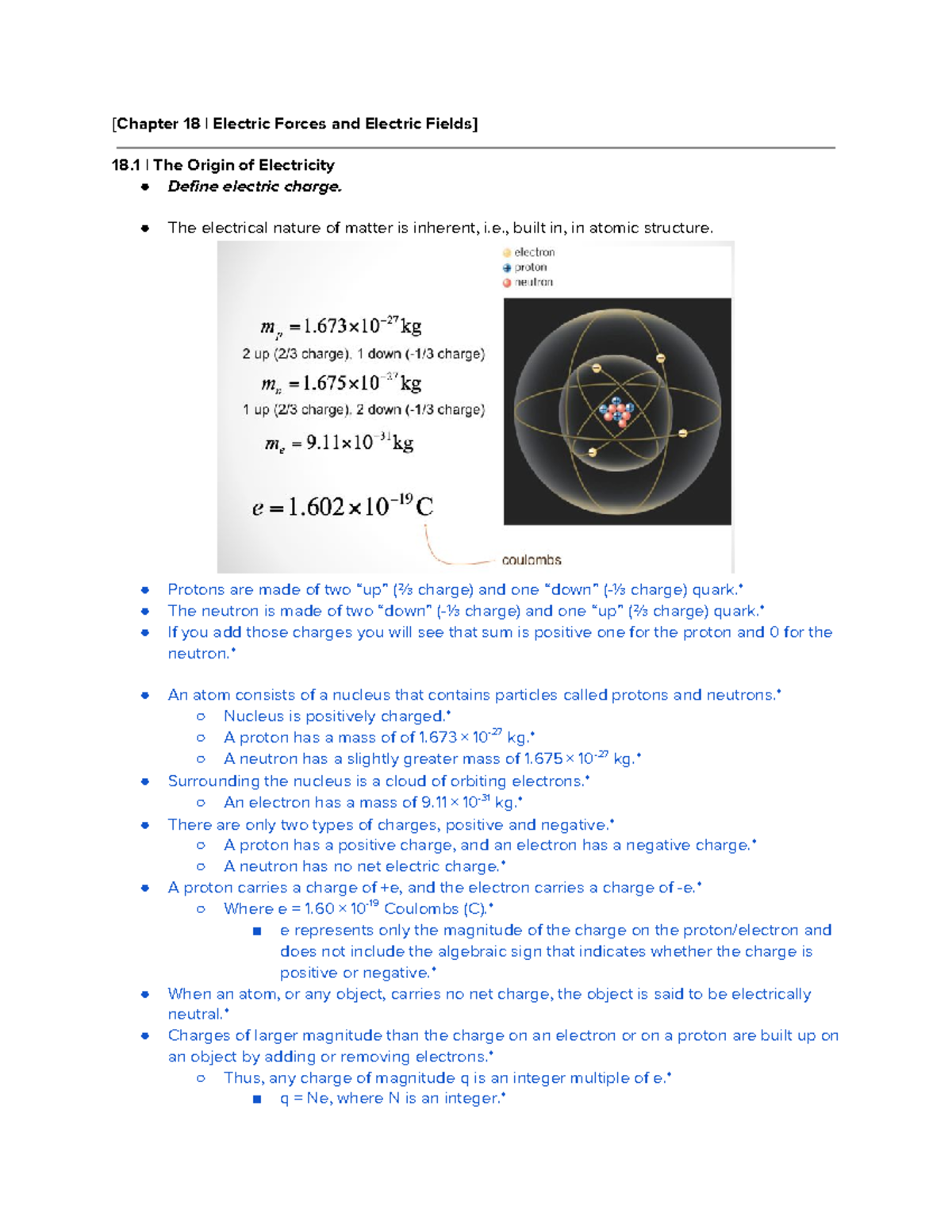 Chapter 18 Electric Forces and Electric Fields - [Chapter 18 | Electric ...