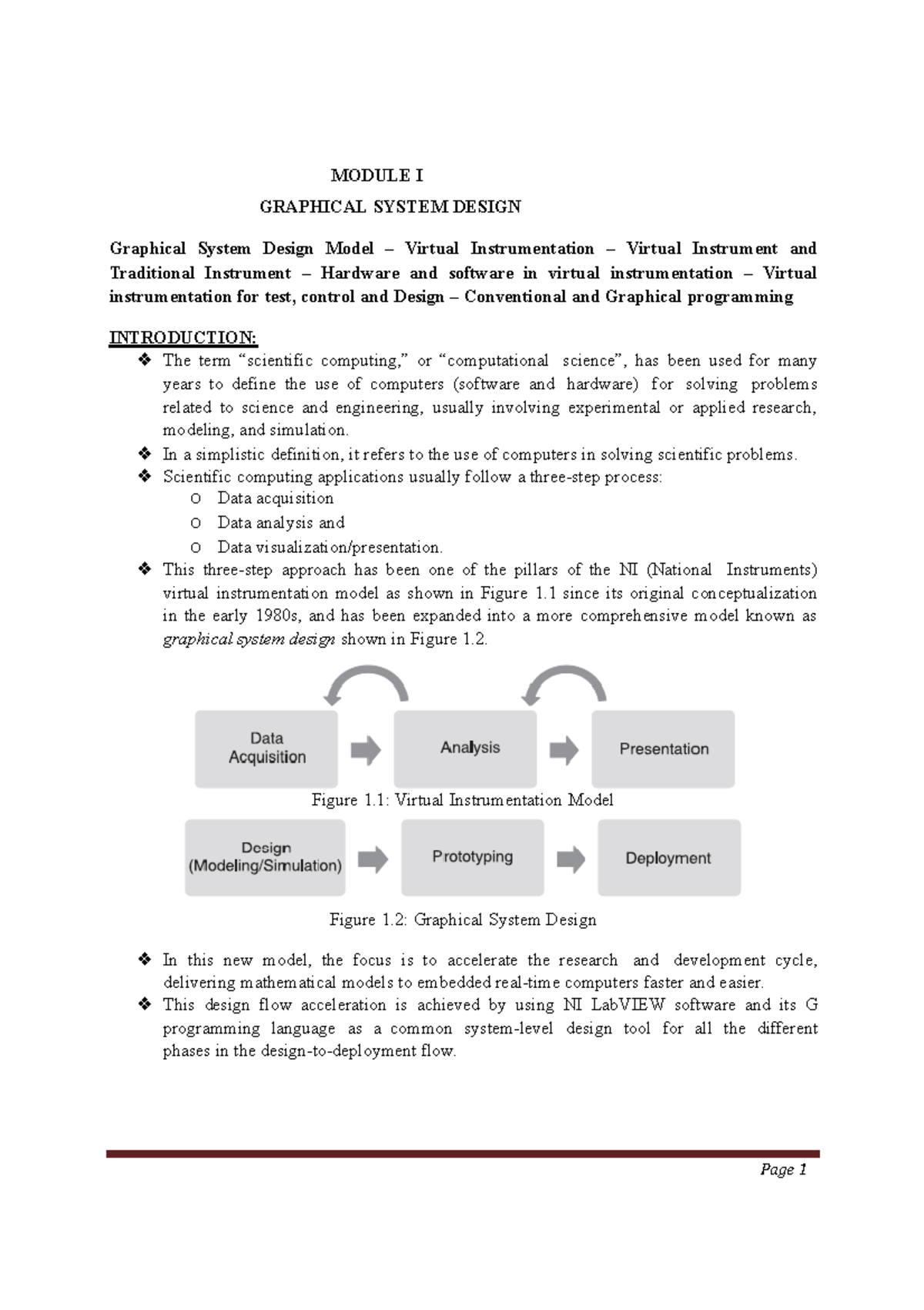Vi mod-1 - Page 1 MODULE I GRAPHICAL SYSTEM DESIGN Graphical System ...