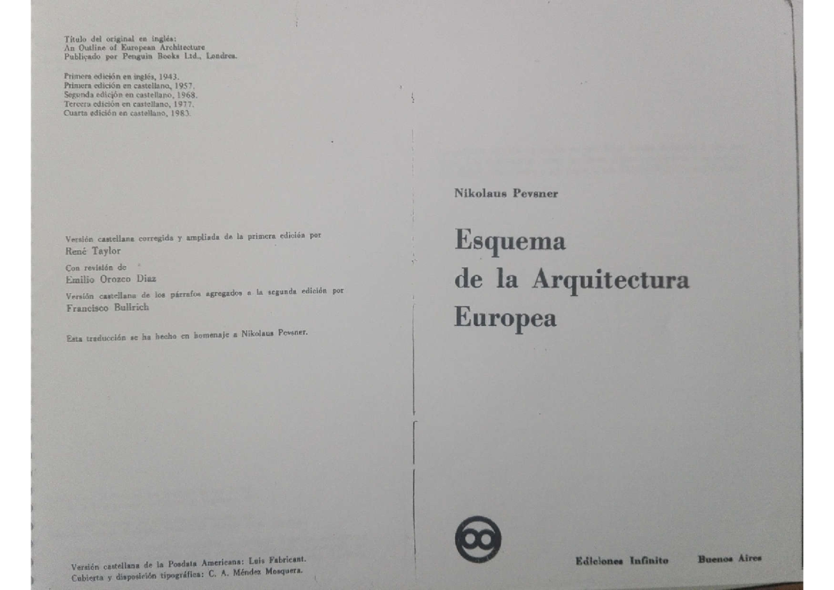 Pevsner, N. Esquema de la arq. europea. Cap 5 (extracto) - Historia 1 ...