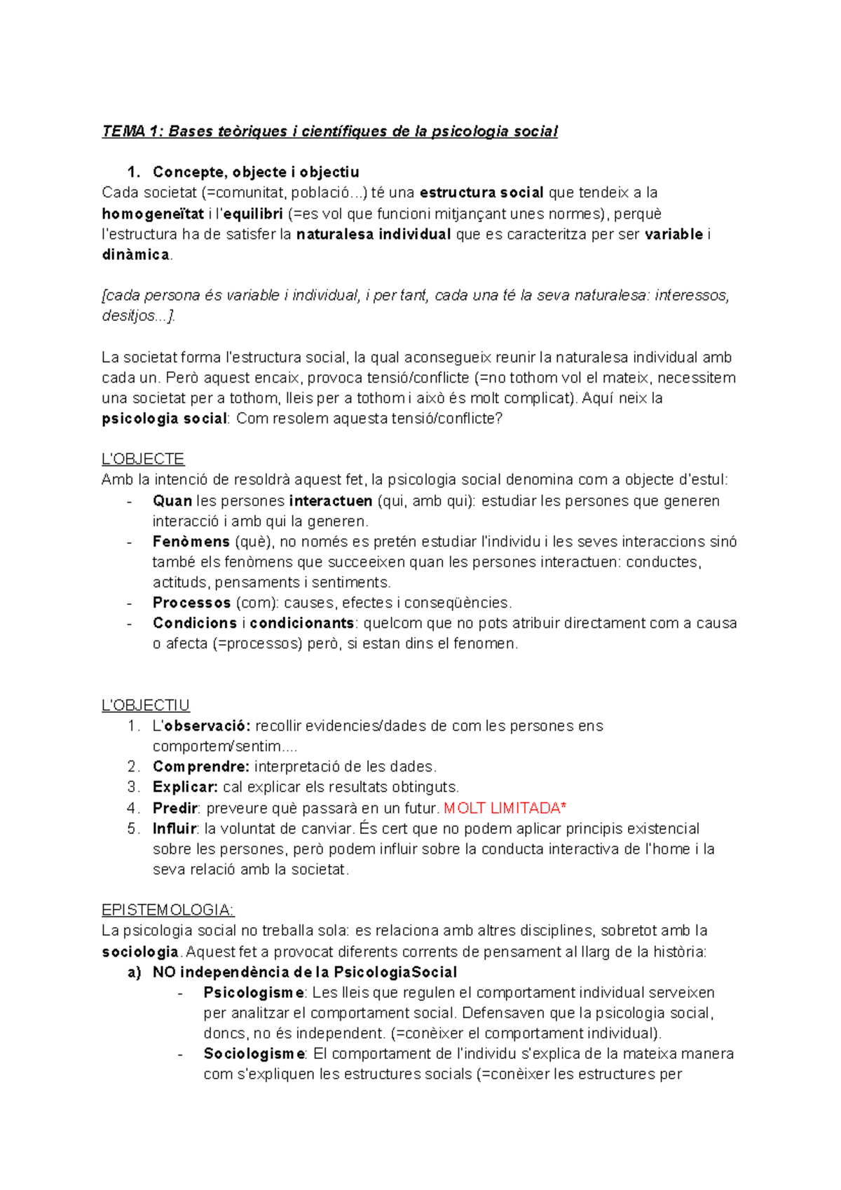 Apunts Psico T1 - Warning: TT: more functions defined than expected TEMA 1: Bases teòriques i ...