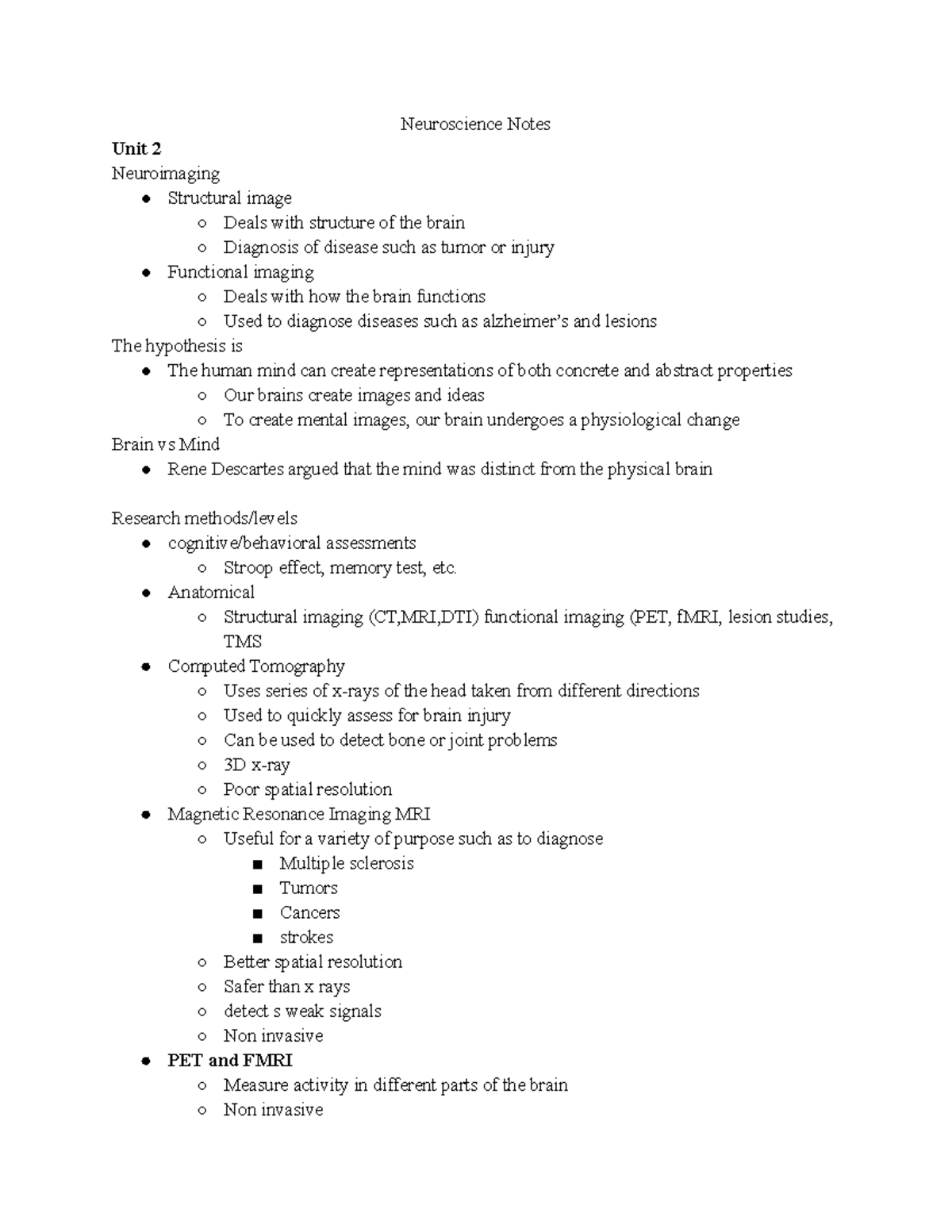 Neuronotes 2 - different scans and imaging of the brain and how they ...