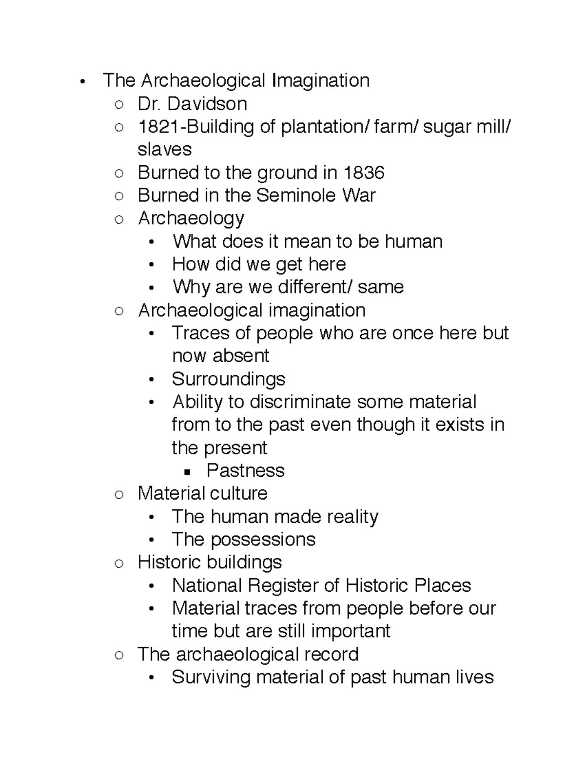 Module 1 - Summary Archaeology - The Archaeological Imagination Dr ...